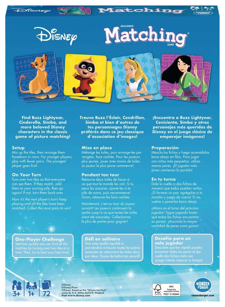 Jeu de mémoire - Disney – L'atelier de Charlotte